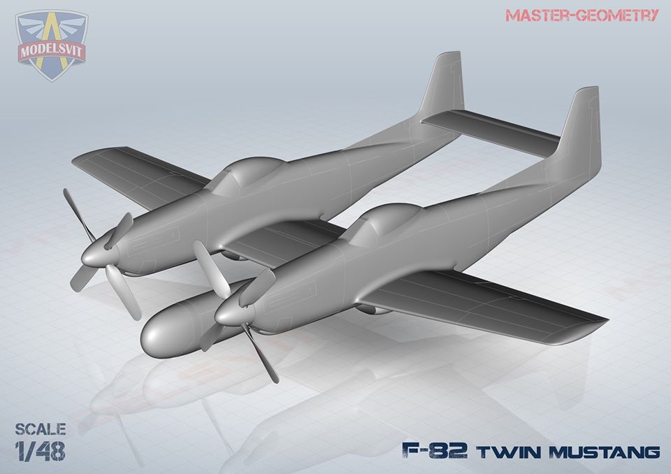 Modelsvit Developing 1/48 F-82 Twin Mustang Model Kit